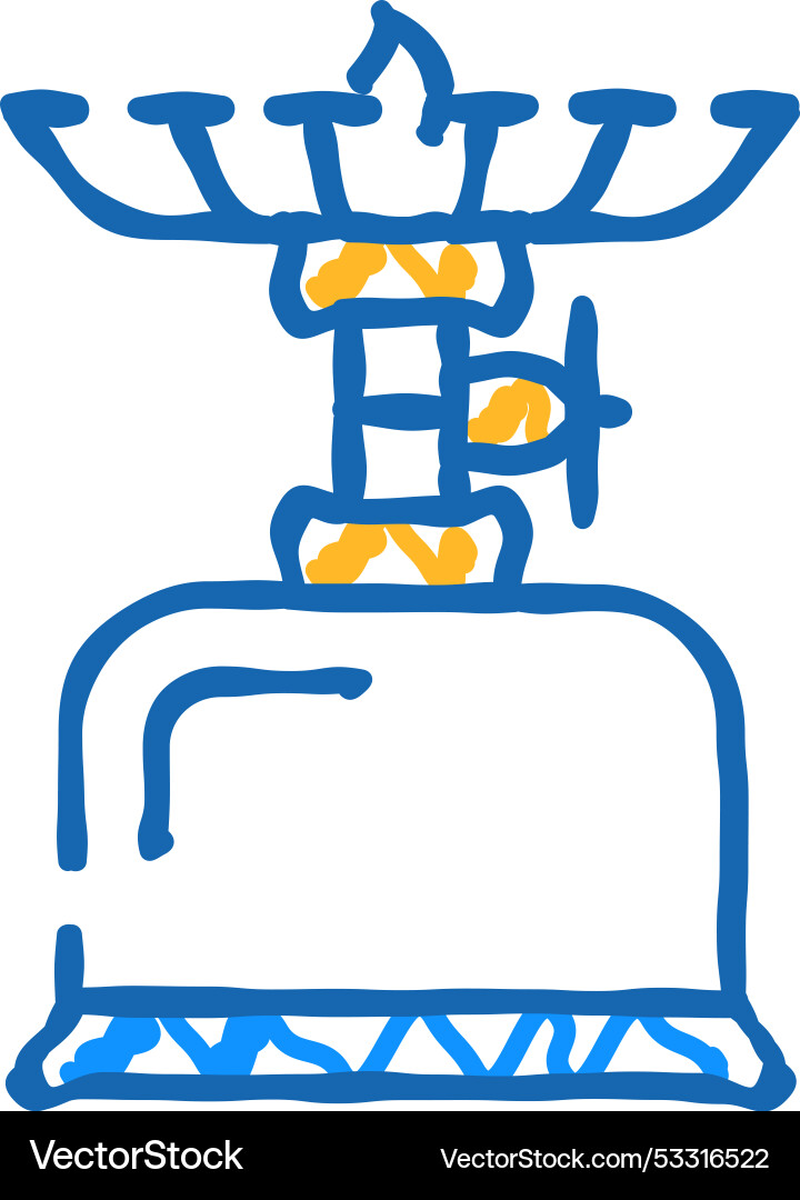 Gas stove icon doodle Royalty Free Vector Image