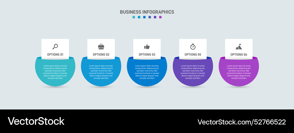 Horizontal progress bar featuring 5 arrow-shaped Vector Image