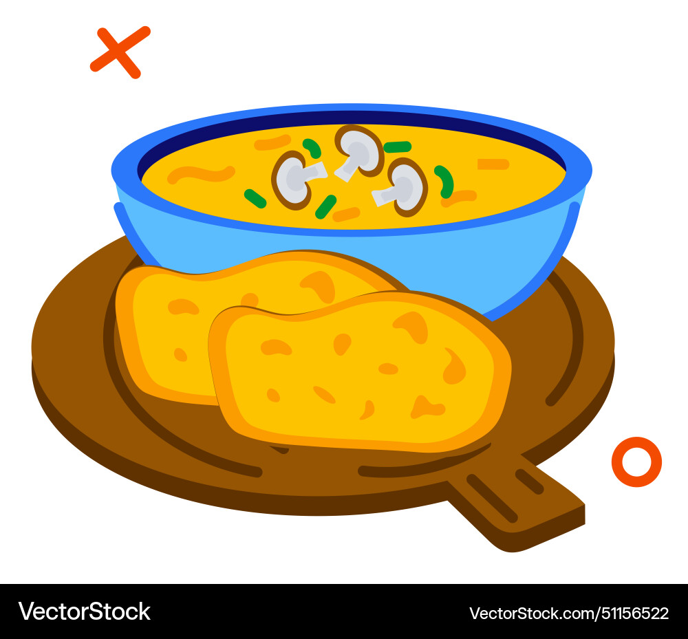 Mushroom puree Royalty Free Vector Image - VectorStock