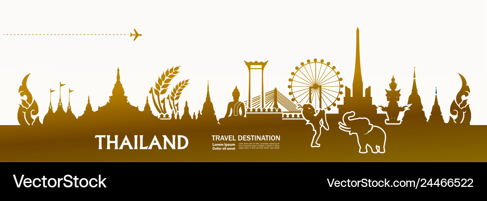 Thailand travel destination Royalty Free Vector Image