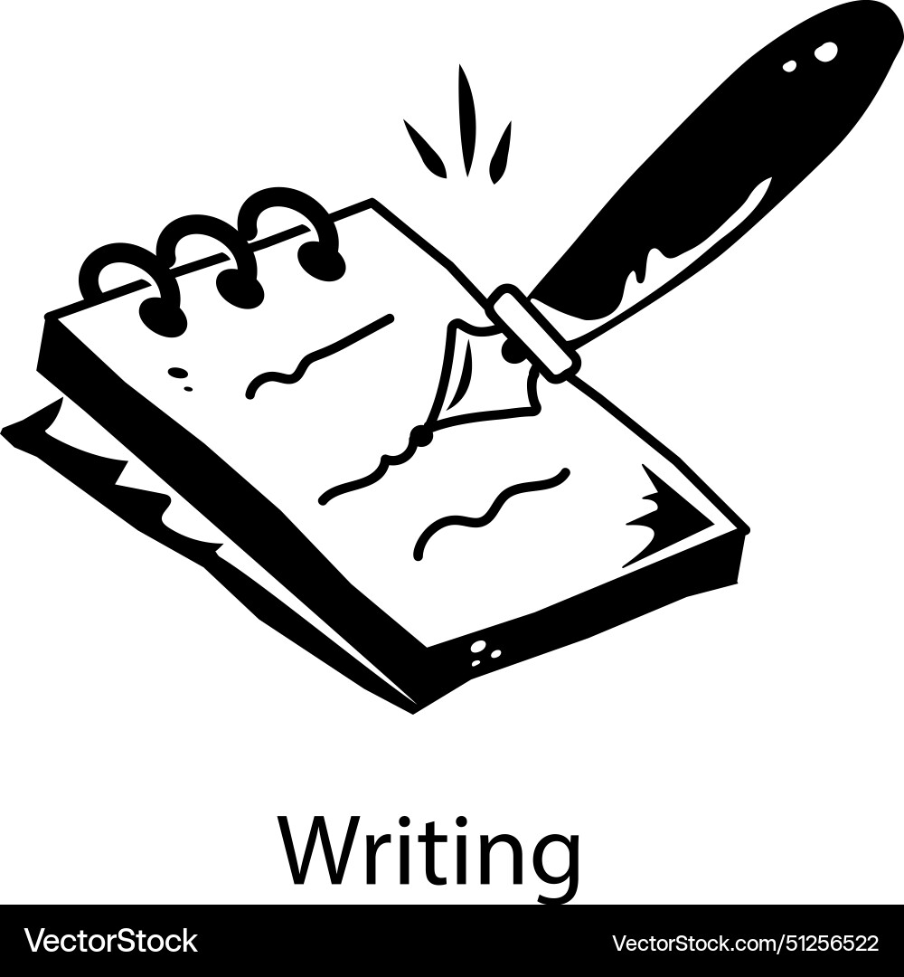 Writing Royalty Free Vector Image - VectorStock