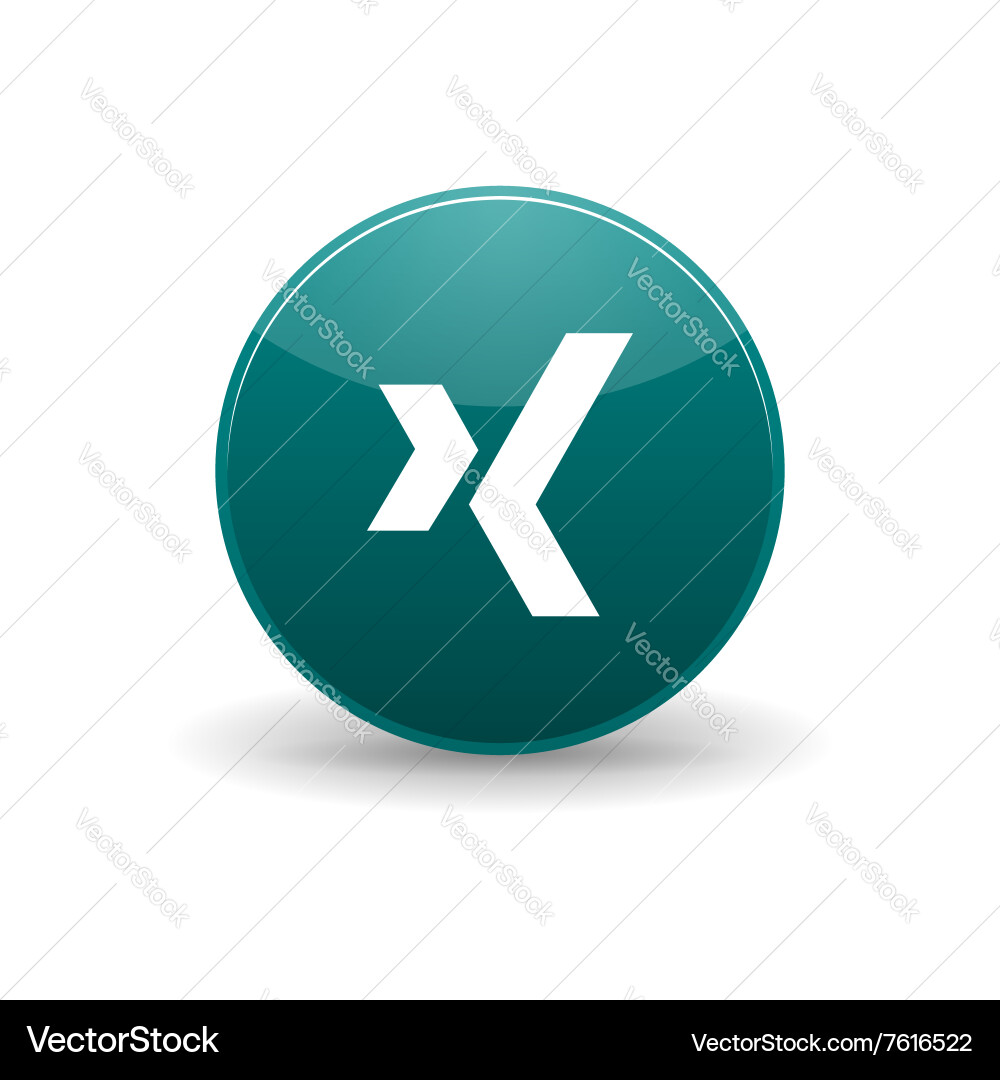 Xing icon simple style Royalty Free Vector Image
