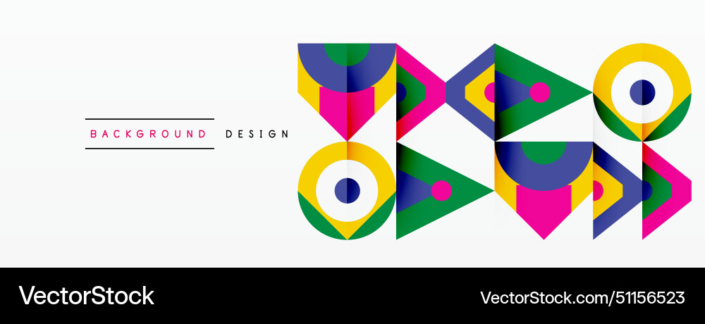 A colorful geometric pattern with ruler Royalty Free Vector