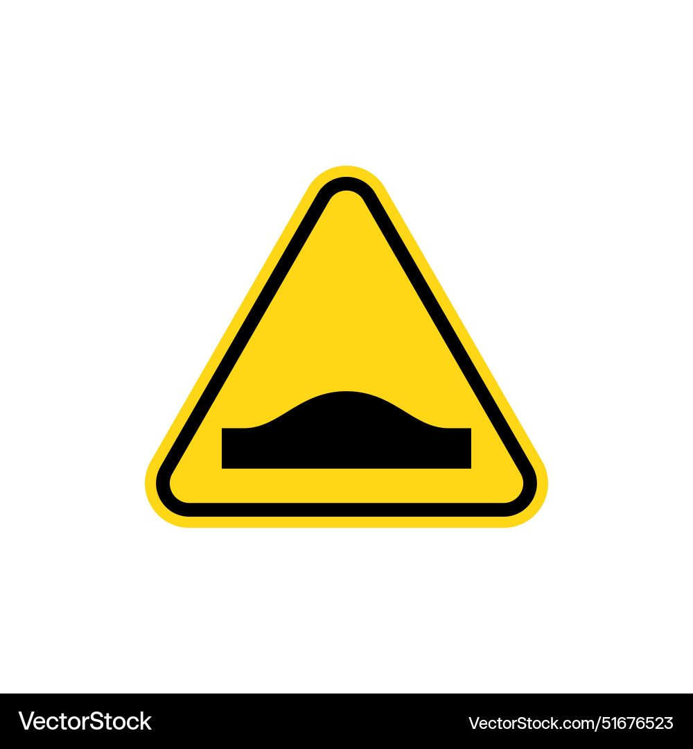 Caution speed ramps ahead warning signs Royalty Free Vector
