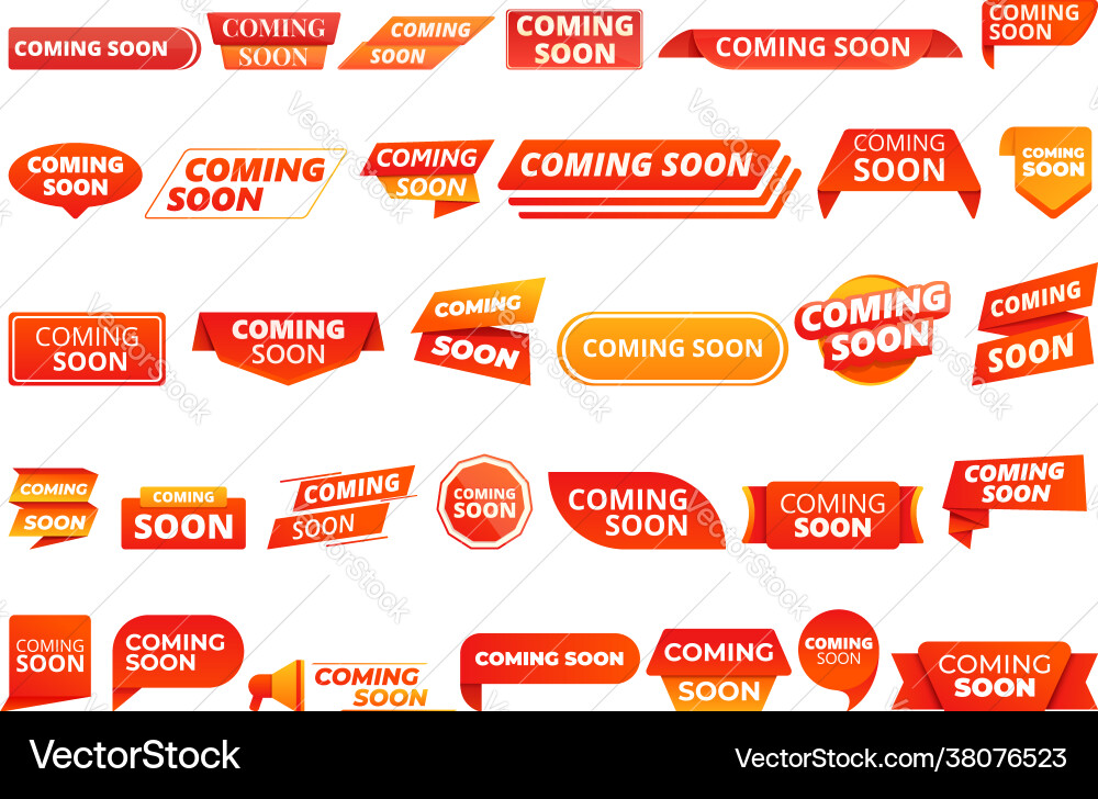 Coming soon icon cartoon style Royalty Free Vector Image