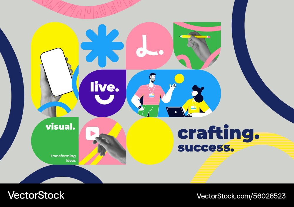 Digital Marketing Collage Vector Images (over 960)