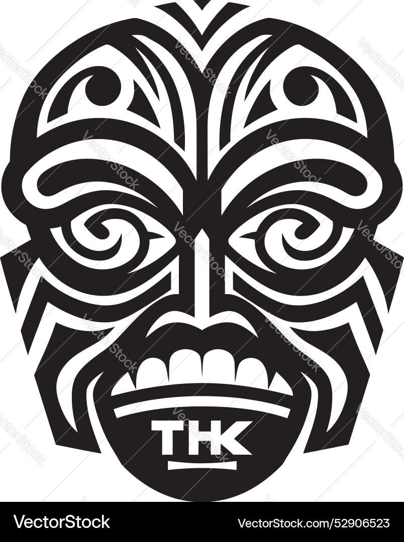 Simplistic tribute to the totem tiki logo Vector Image