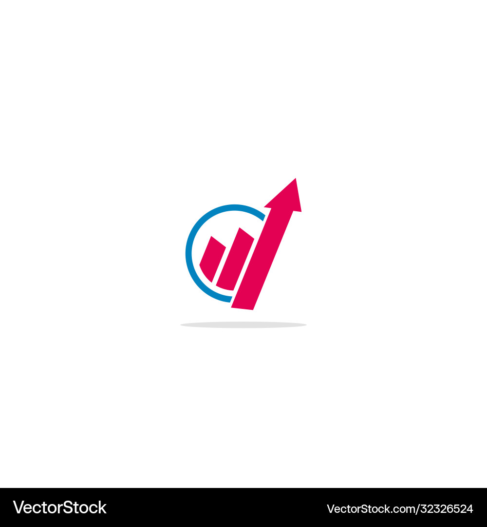 Arrow up progress logo Royalty Free Vector Image