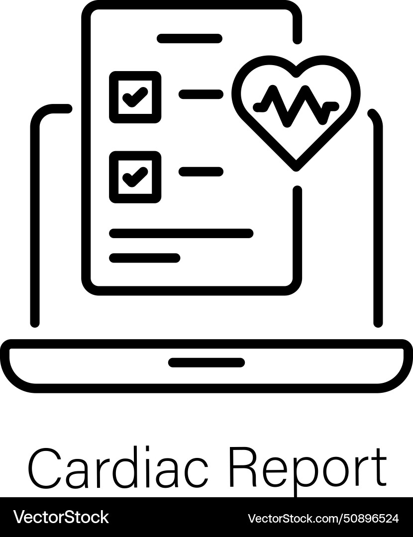 Cardiac report Royalty Free Vector Image - VectorStock