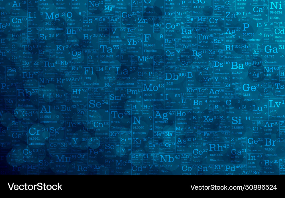 Chemical elements Royalty Free Vector Image - VectorStock