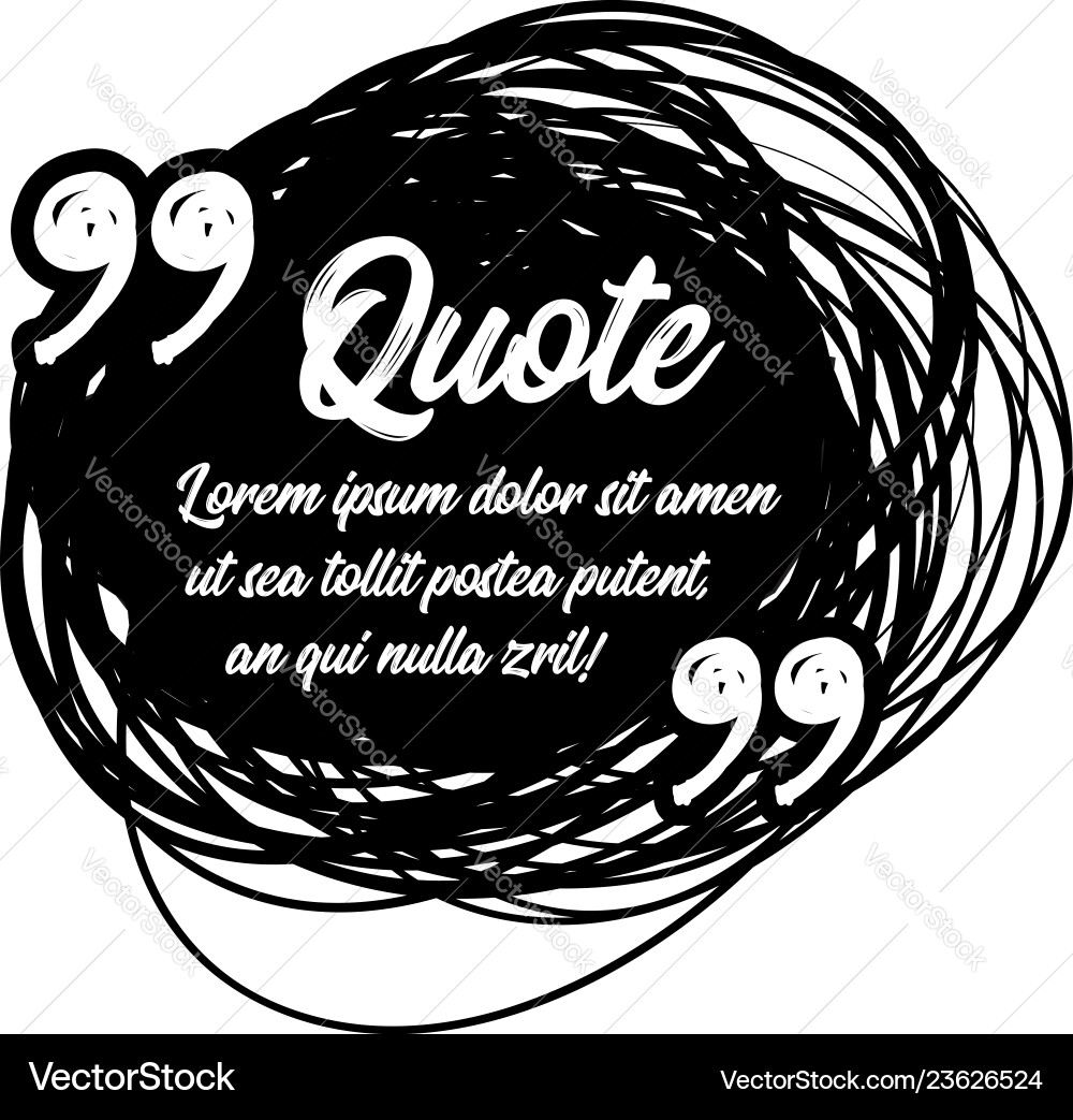 Drawn Quote Frame - Text Highlight Royalty Free Vector Image