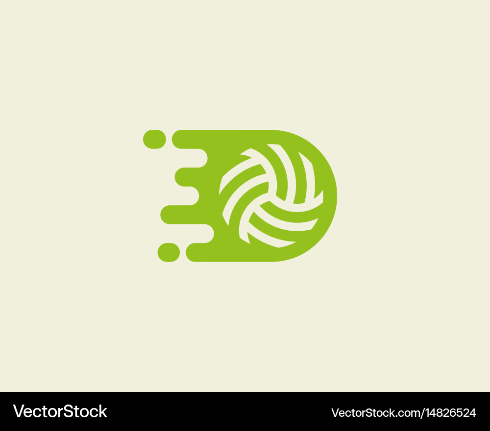Fast moving ball logotype sport logo Royalty Free Vector