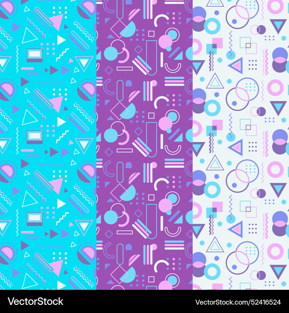 Memphis pattern collection Royalty Free Vector Image