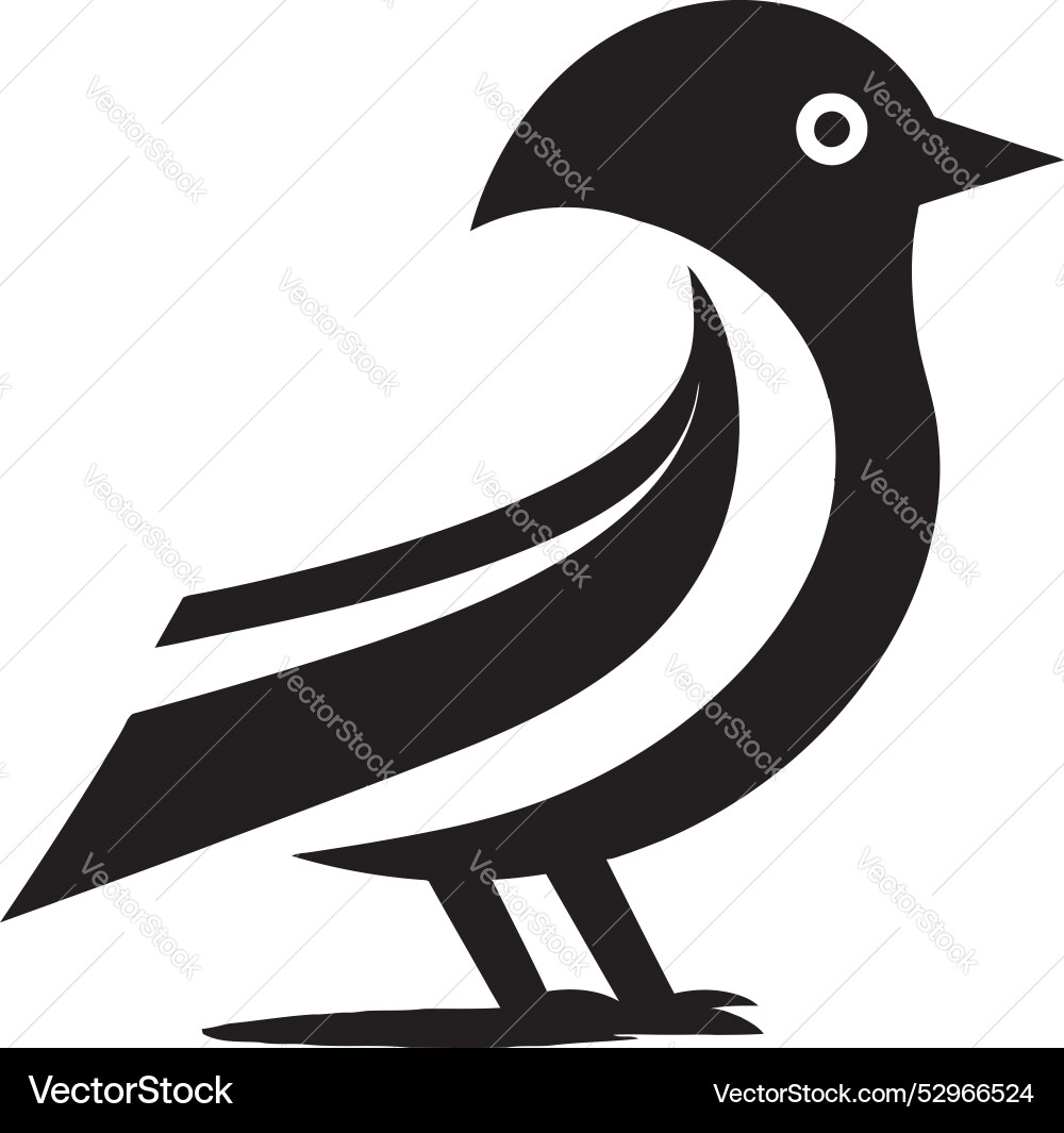 Perched pride sparrow logo icon natures sparrow Vector Image
