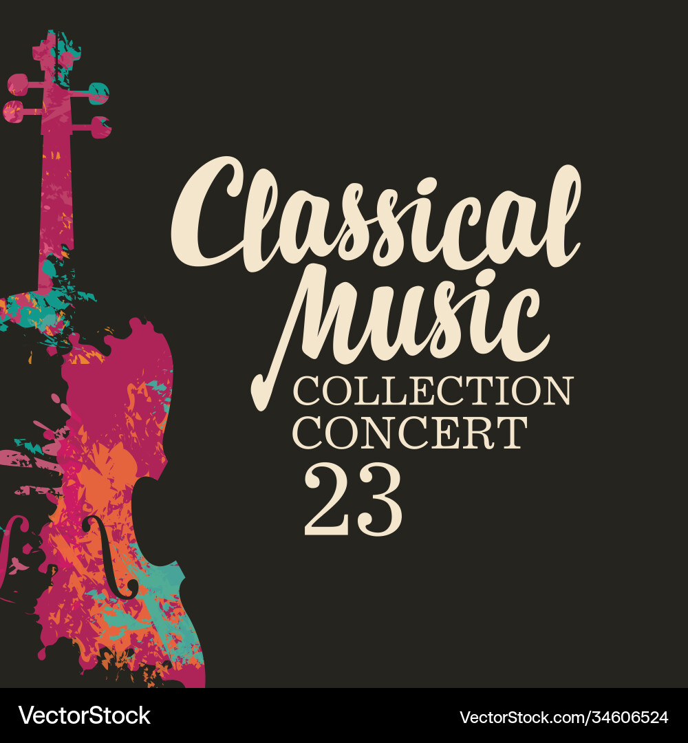 Poster a classical music concert with violin Vector Image