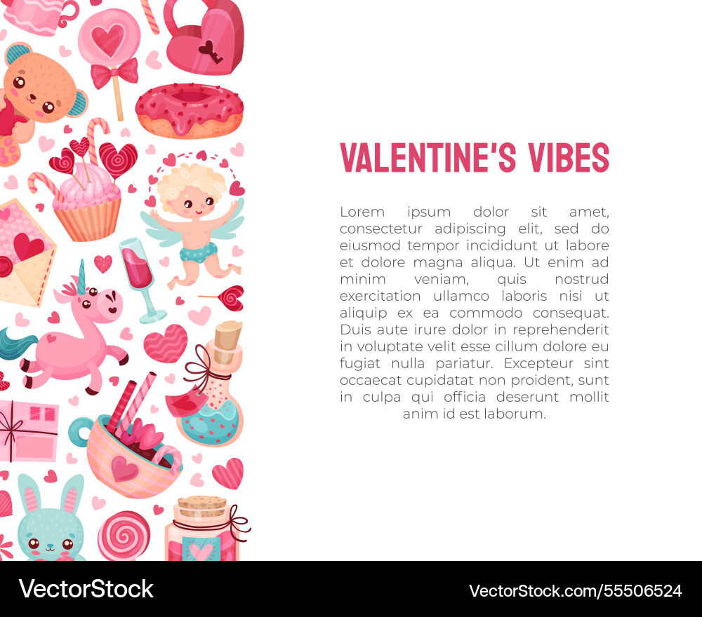 Valentines day symbol and attribute with heart Vector Image