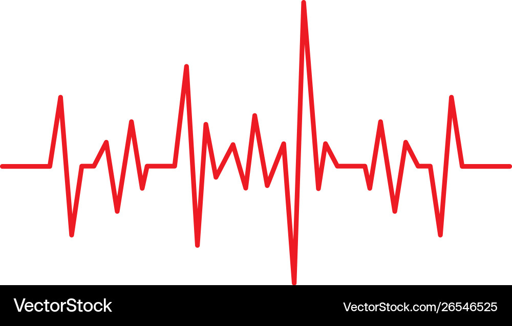 Heart beat line Royalty Free Vector Image - VectorStock