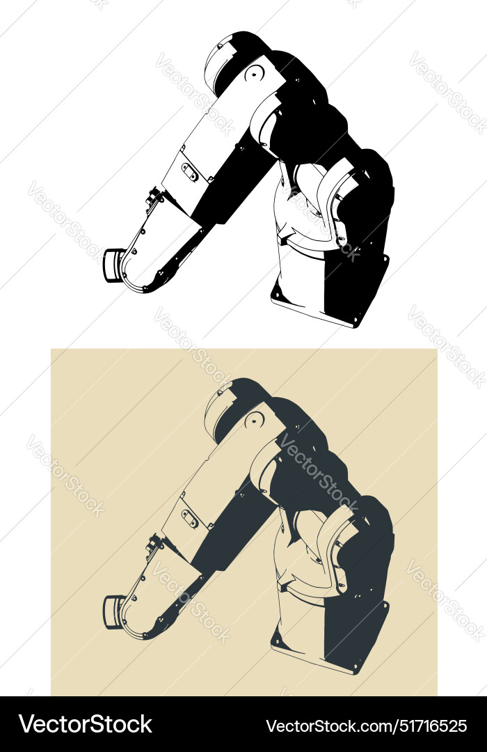 Industrial robot Royalty Free Vector Image - VectorStock