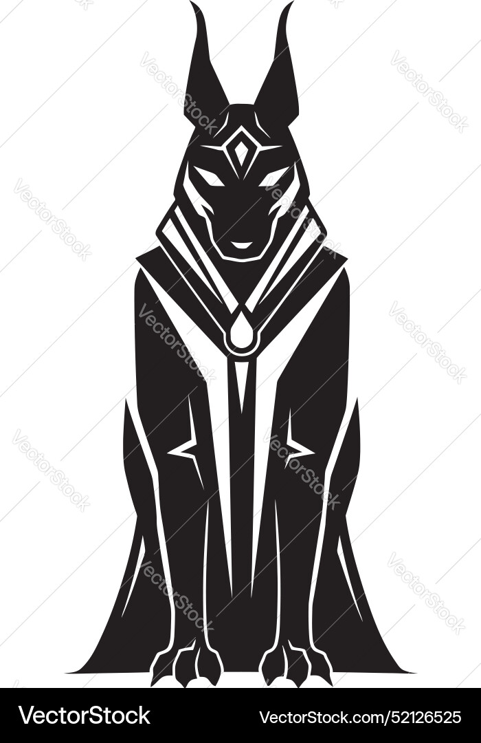 Stylized jackal an abstract anubis mascot Vector Image