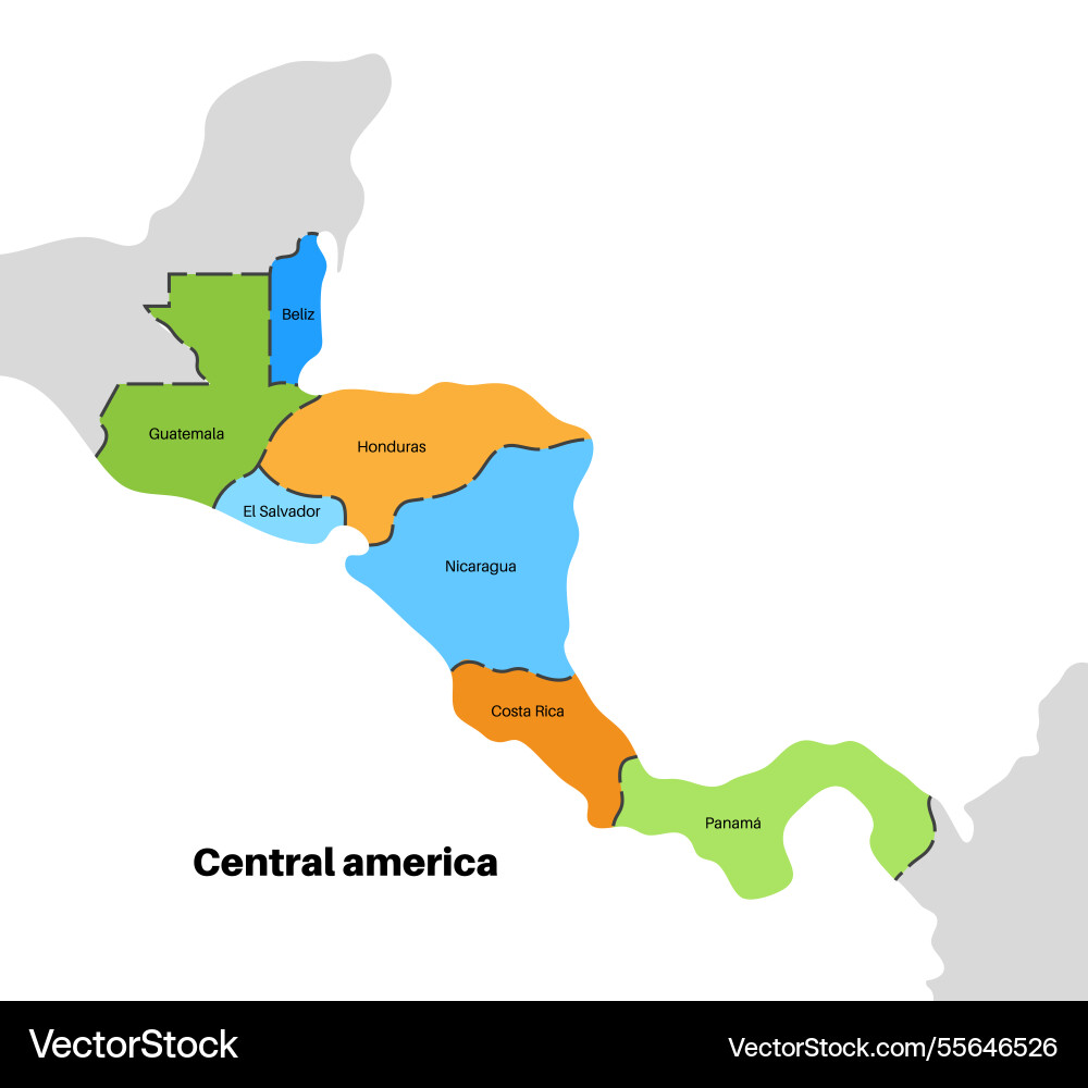 Central america countries Royalty Free Vector Image