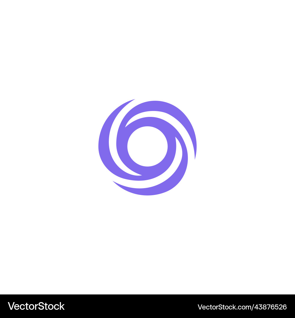Colorful Whirlpool O Logo Royalty Free Vector Image
