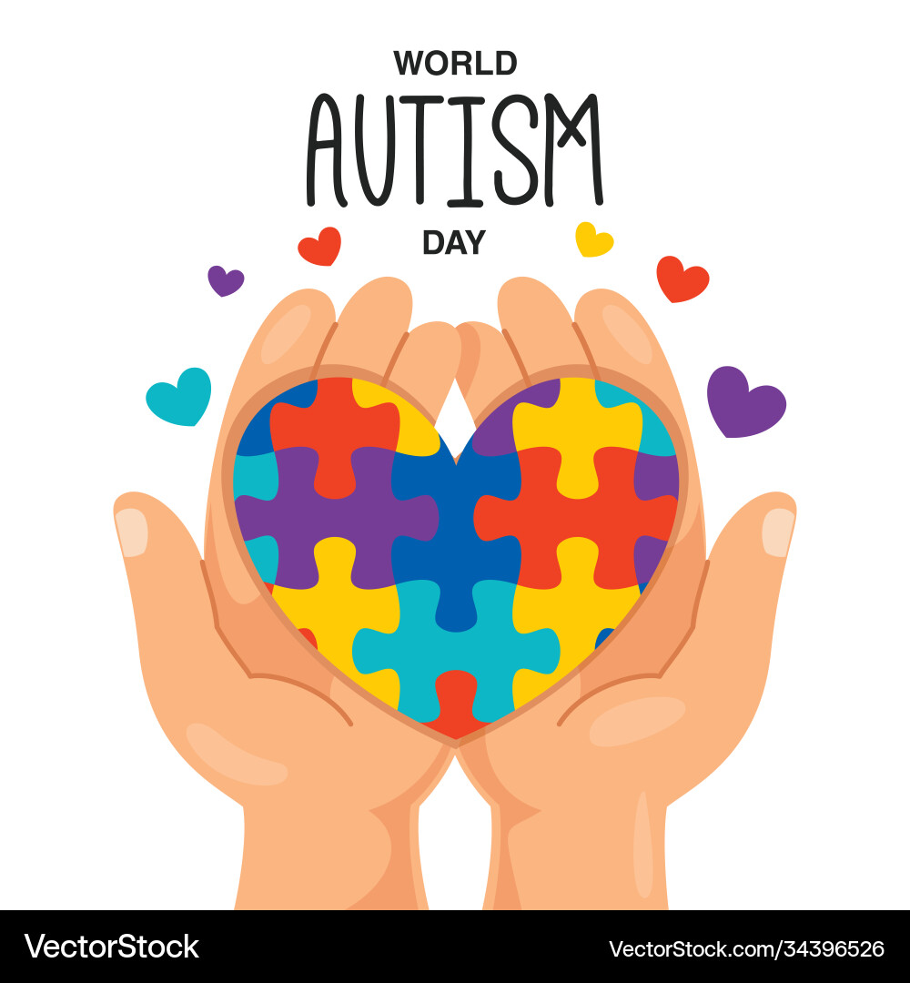 Concept drawing autism awareness Royalty Free Vector Image