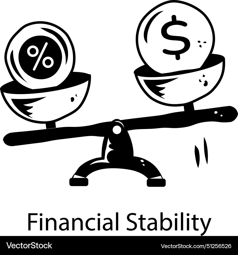 Financial stability Royalty Free Vector Image - VectorStock