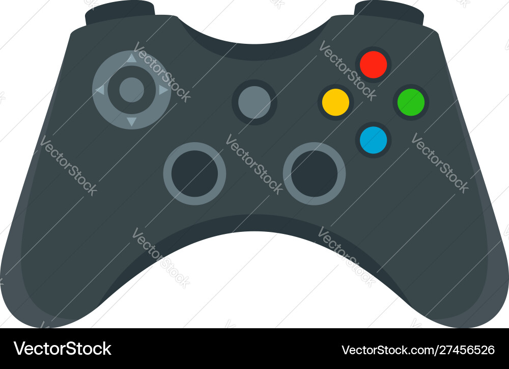 Gamepad control icon flat style Royalty Free Vector Image