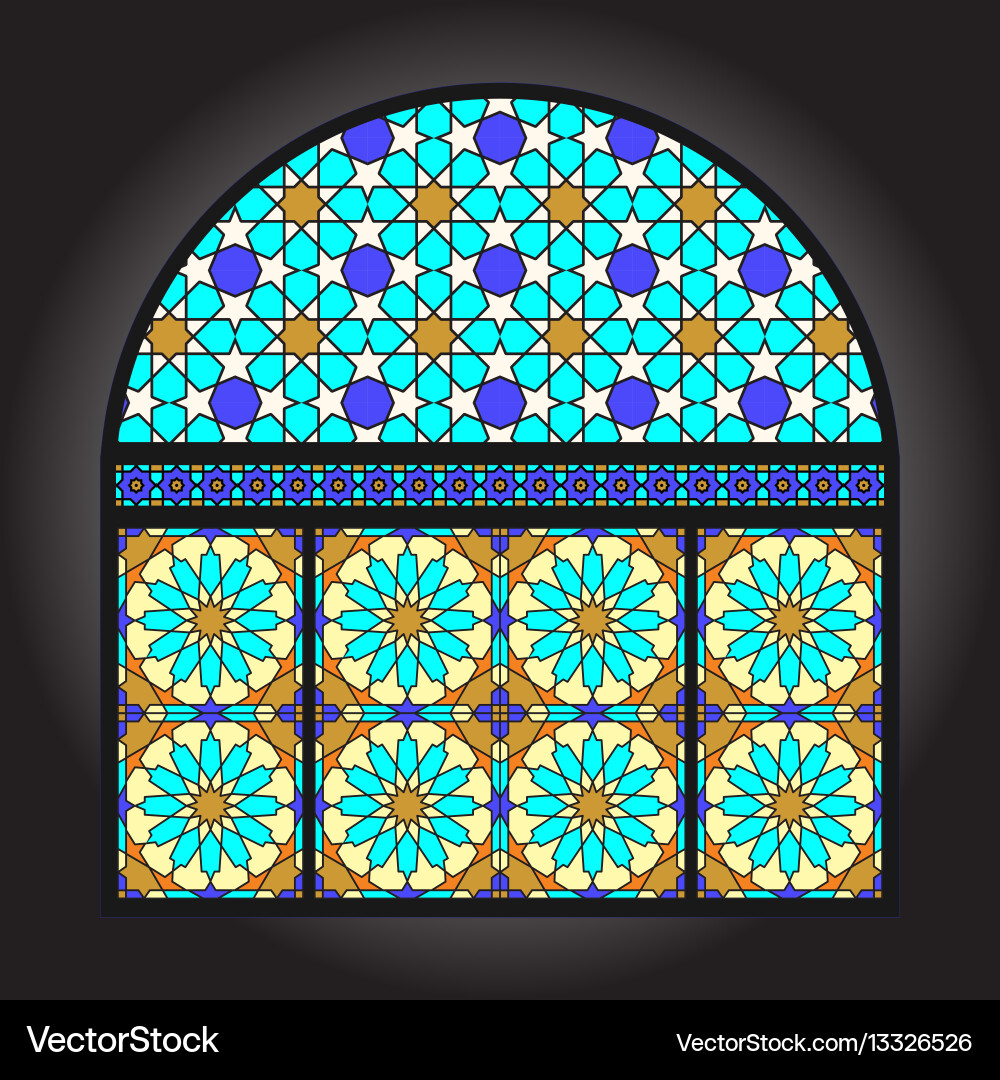 Intricate Stained Glass Window Royalty Free Vector Image