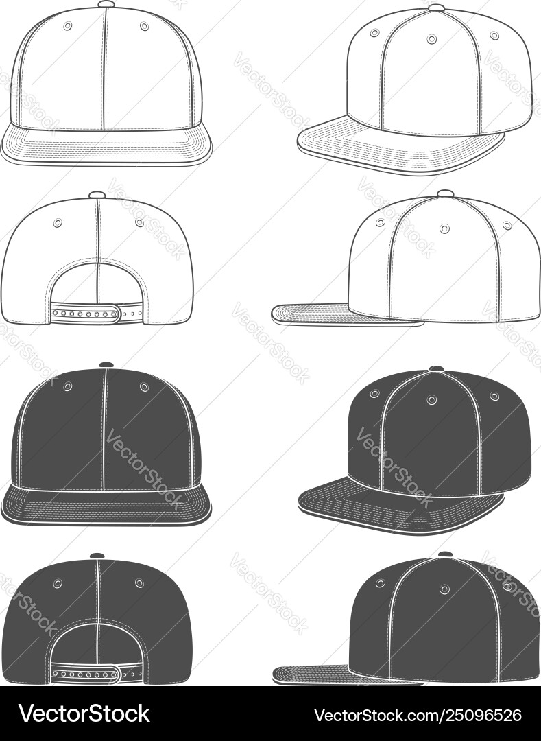 Snapback Cap Mockup Vector Images (over 190)
