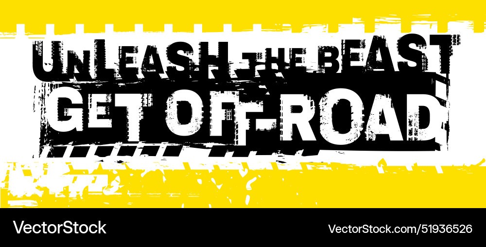 Tire track words made from unique letters Vector Image