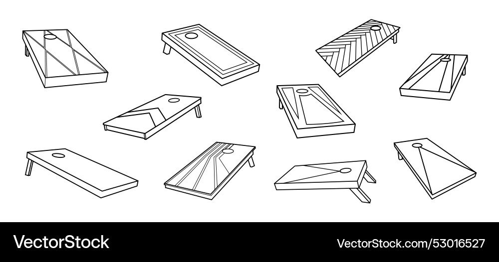 Cornhole boards Royalty Free Vector Image - VectorStock