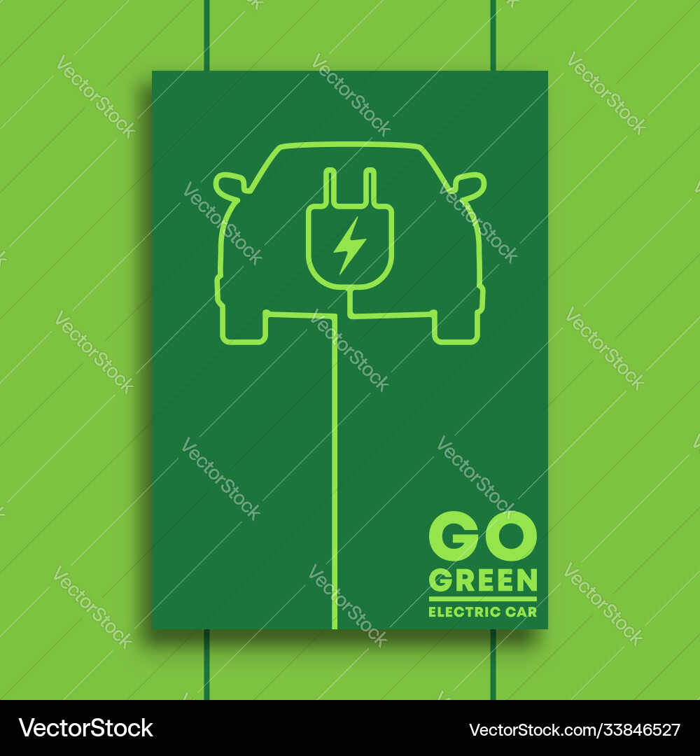 Electric Green Energy Typography Royalty Free Vector Image