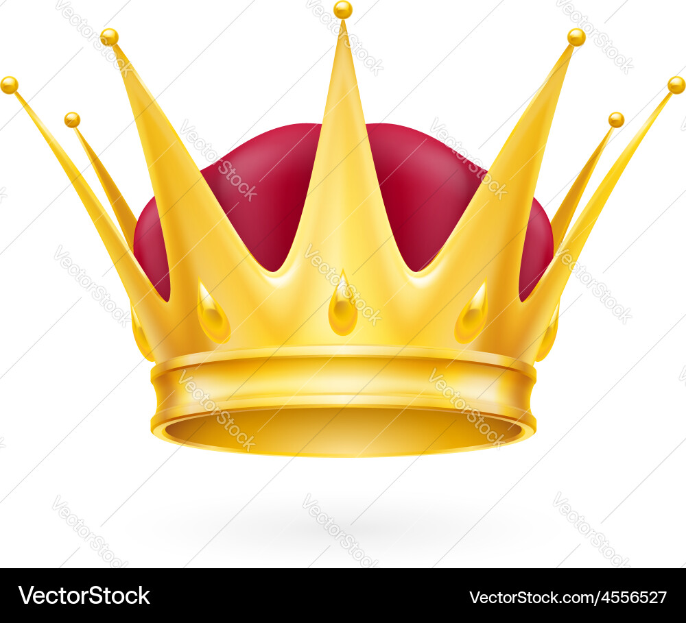Gold crown Royalty Free Vector Image - VectorStock