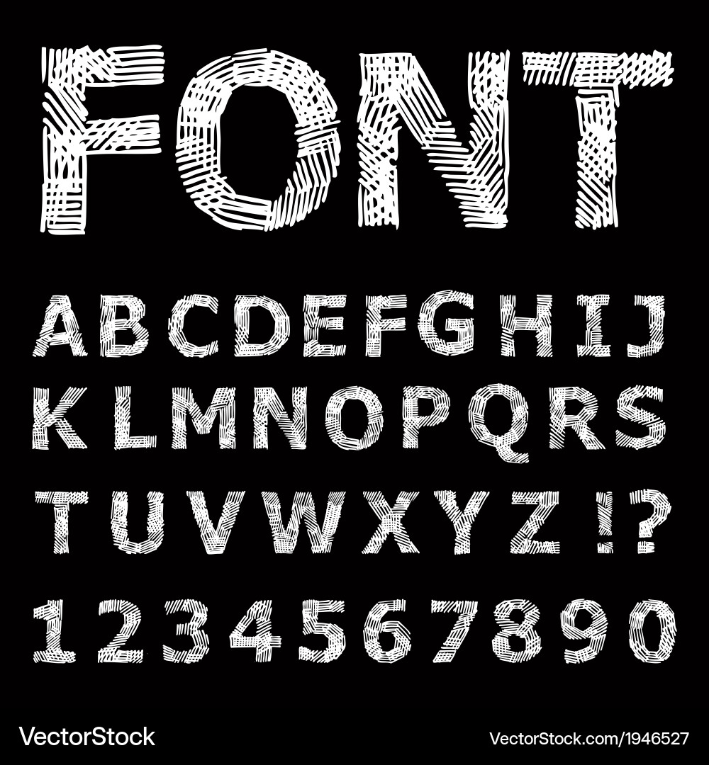 Grunge Alphabet Textures Royalty Free Vector Image