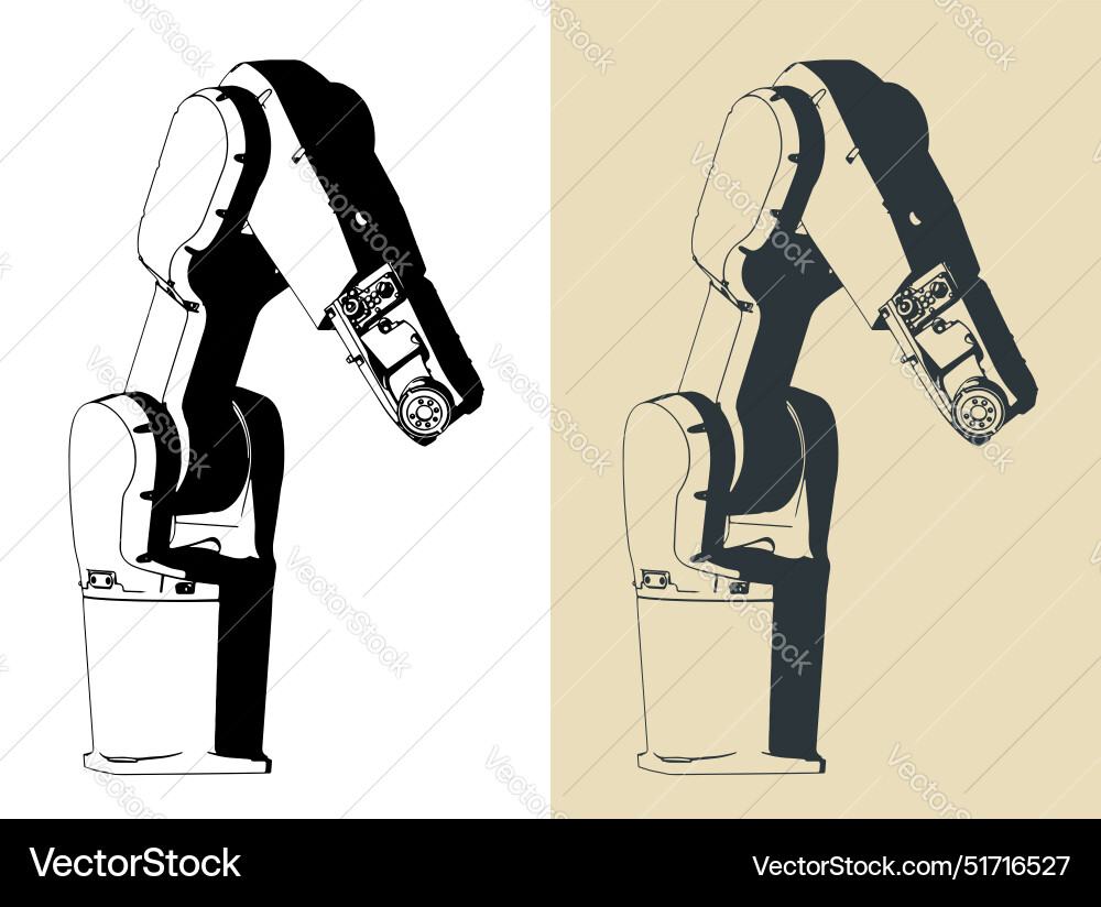 Industrial robot Royalty Free Vector Image - VectorStock