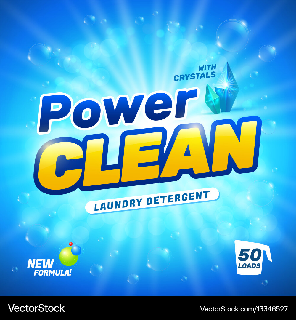 Laundry detergent package Royalty Free Vector Image