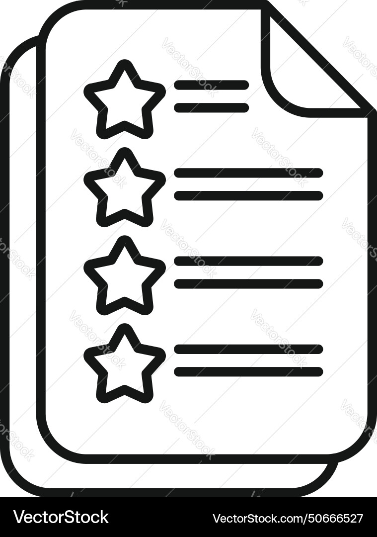 List key trade icon outline button care Royalty Free Vector
