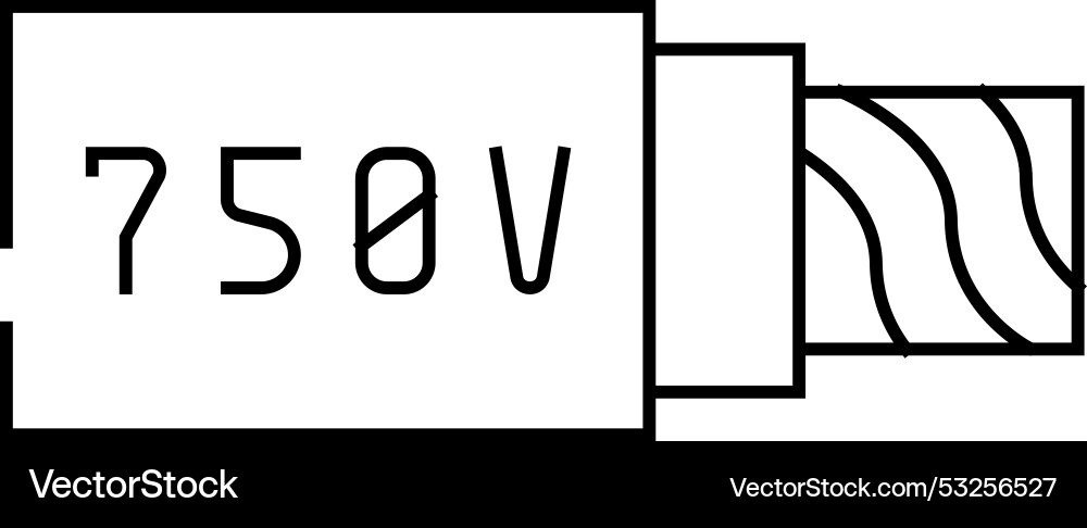 Low voltage cables line icon Royalty Free Vector Image