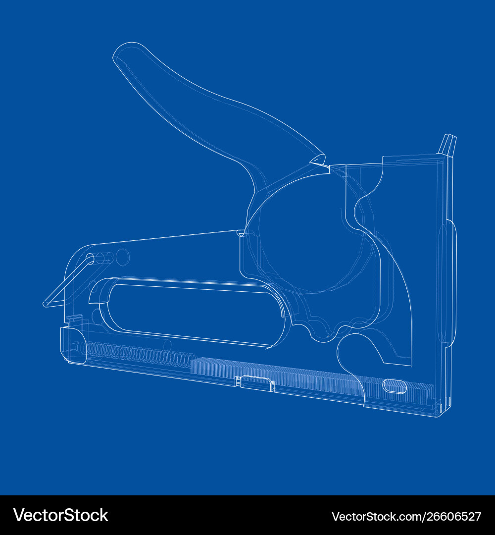 Outline construction stapler Royalty Free Vector Image
