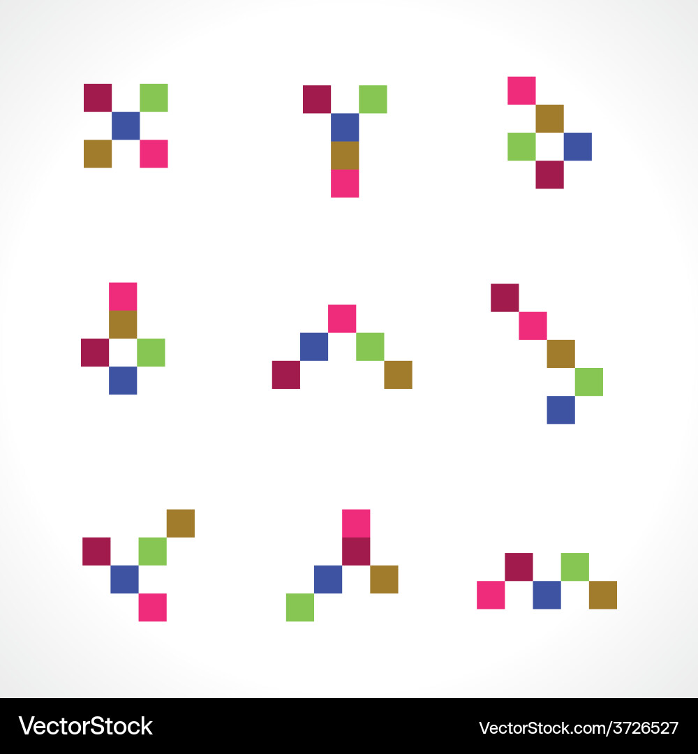 Square figures Royalty Free Vector Image - VectorStock