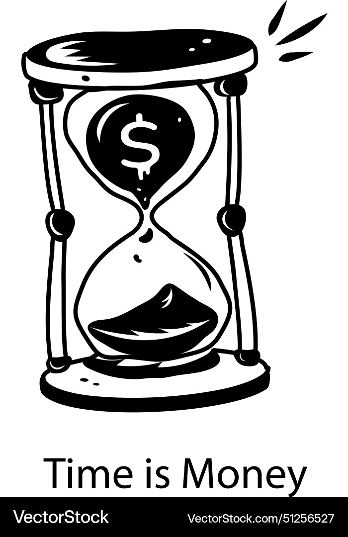 Time is money Royalty Free Vector Image - VectorStock