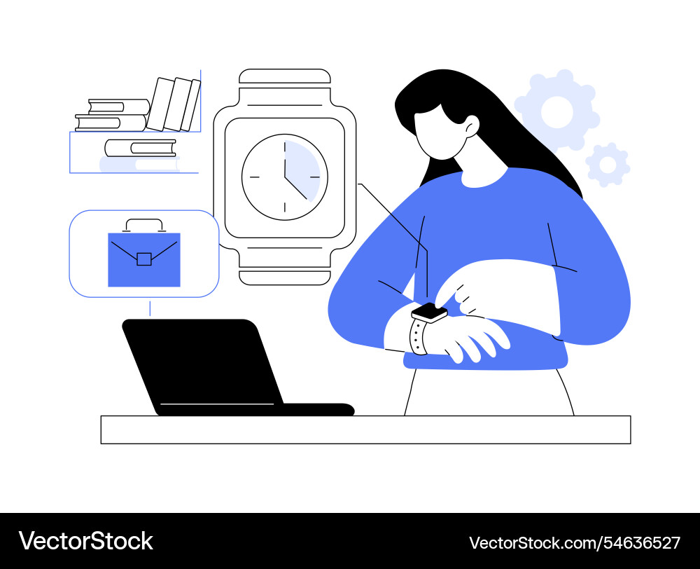 Time tracking isolated cartoon Royalty Free Vector Image