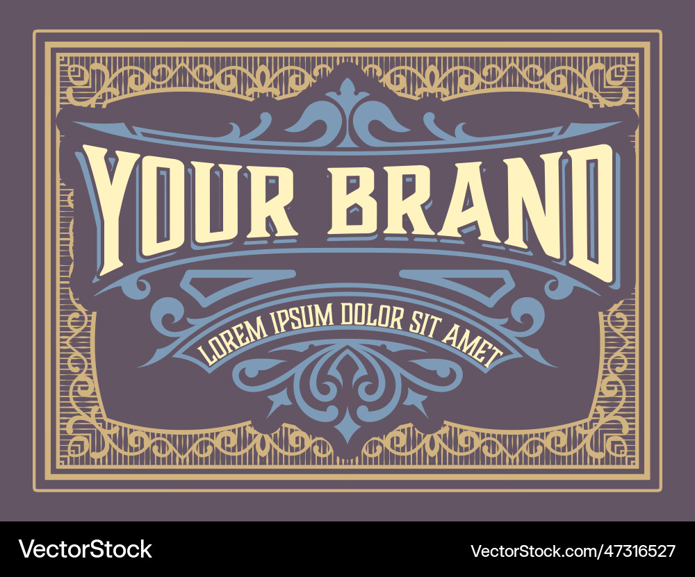 Western card with vintage style Royalty Free Vector Image