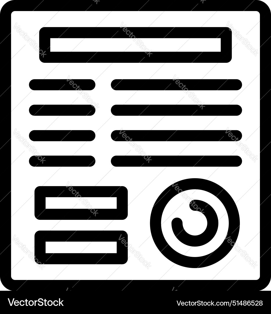 An icon depicting a signed Royalty Free Vector Image