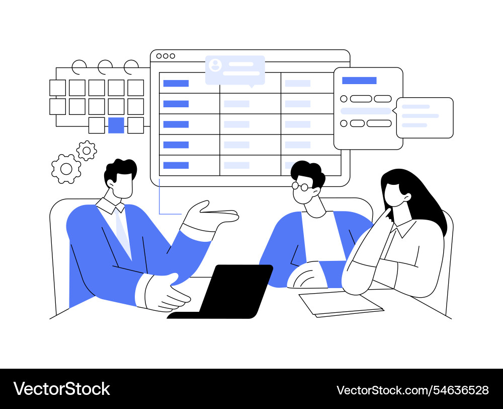 Business Event Planning Cartoon Royalty Free Vector Image