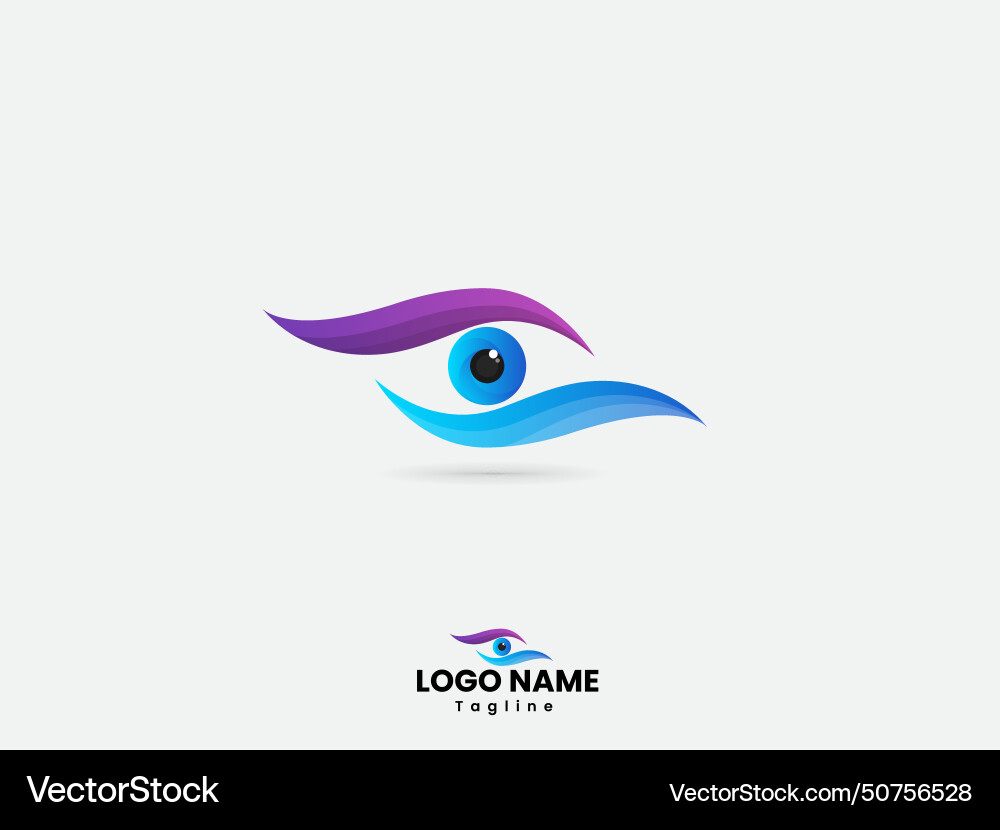 Colorful vision logo design Royalty Free Vector Image