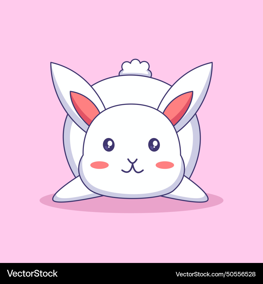 Cute bunny character design Royalty Free Vector Image