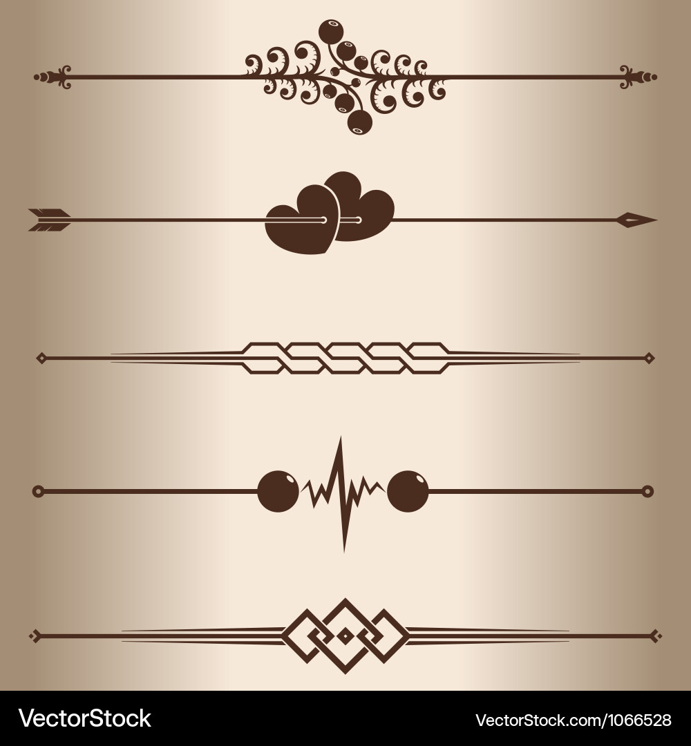Decorative lines Royalty Free Vector Image - VectorStock