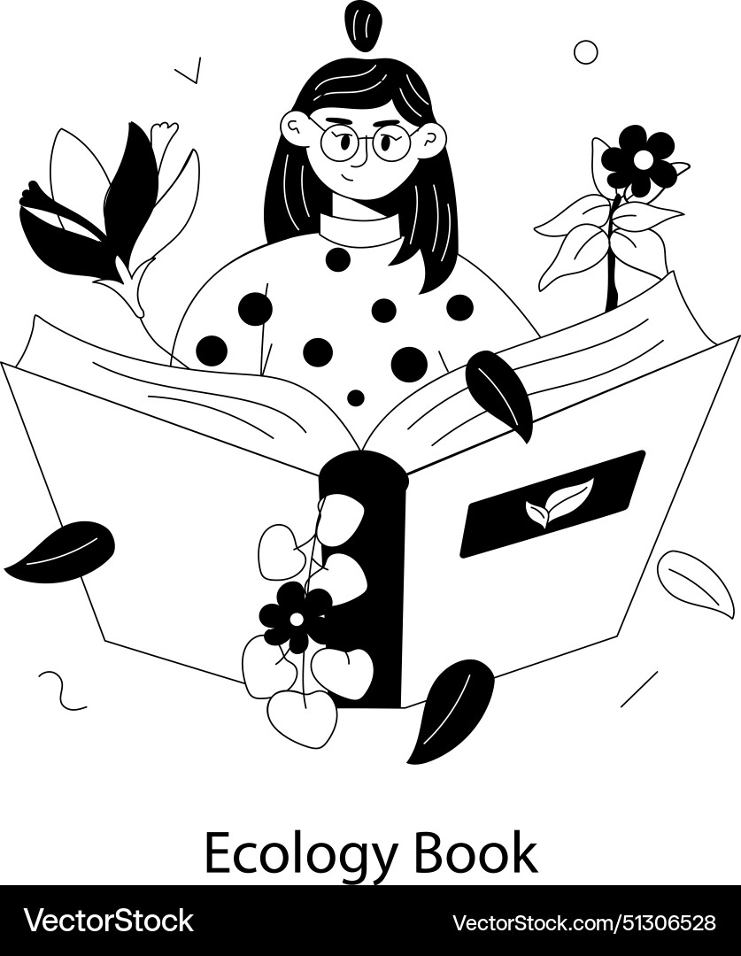 Ecology book Royalty Free Vector Image - VectorStock